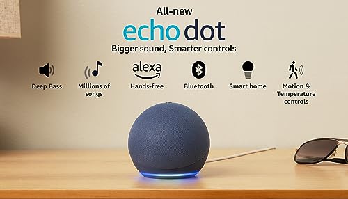 Amazon Echo Dot (5th Gen) | Smart speaker with Bigger sound, Motion De ...